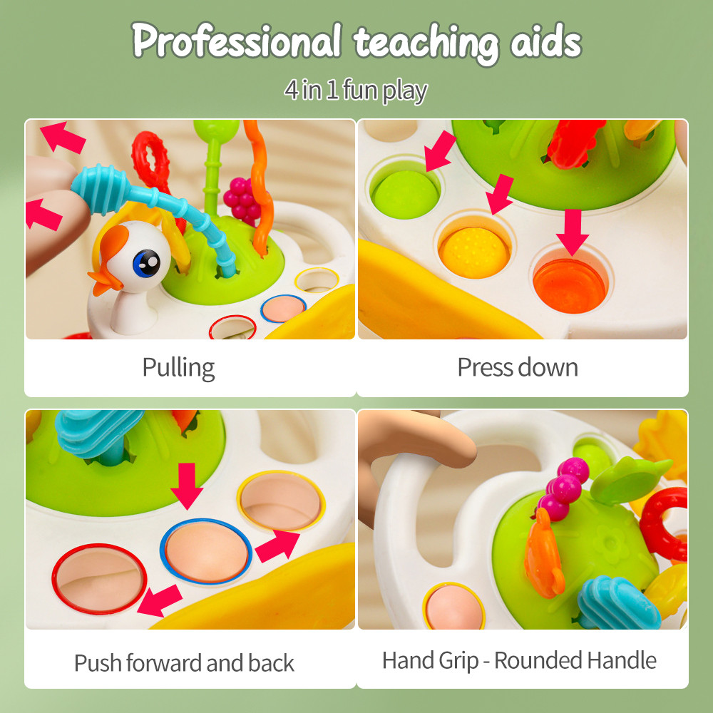 Bevavar Baby Teether Guide Thinking Tactile Perception Sensory Toy Rope ...