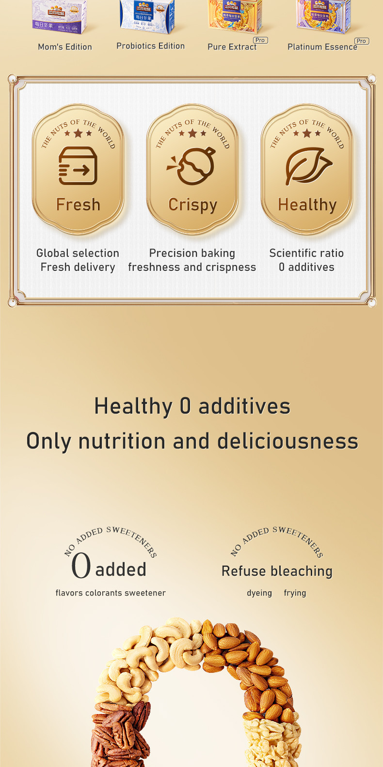【Halal】Three Squirrels Daily Nuts Series Nuts Mixed Dried Fruits Eid al ...