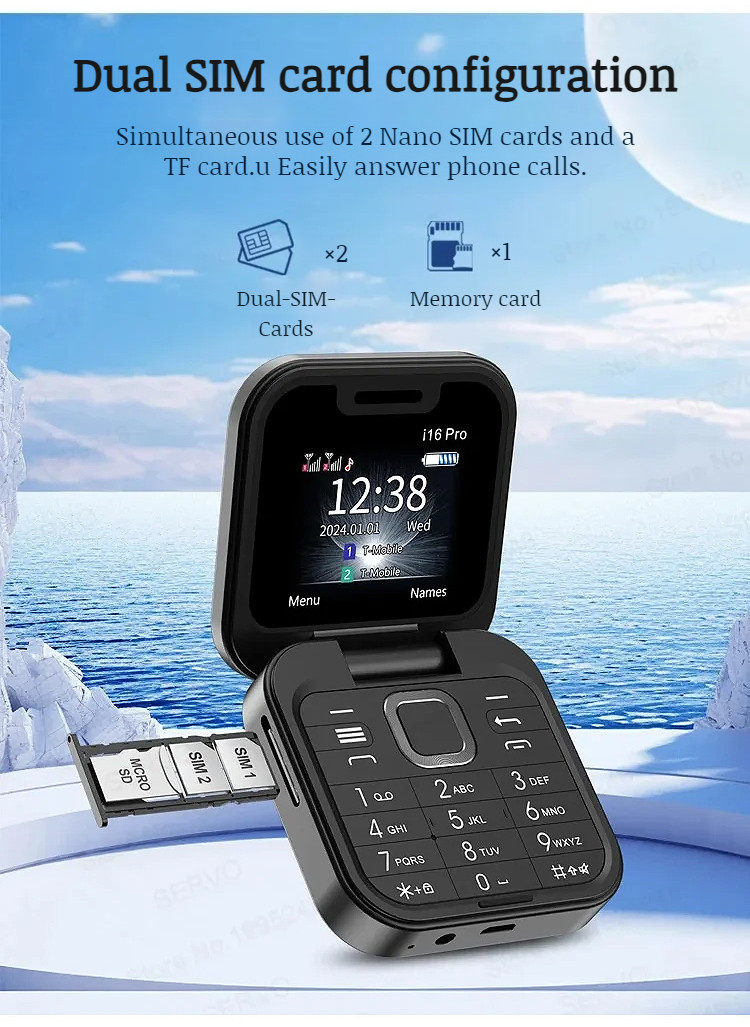 [local shipping]Flip Phone Folding flip phone with keys Folding flip ...