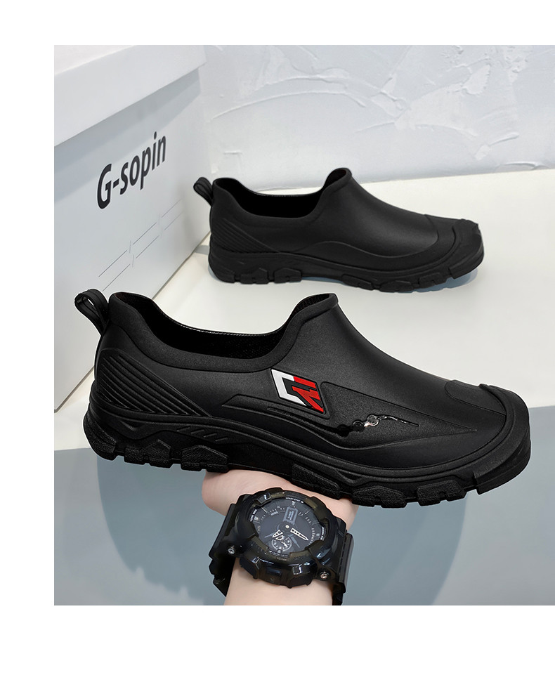 Raya Fashion rain shoes men's low top outside wear non-slip waterproof ...