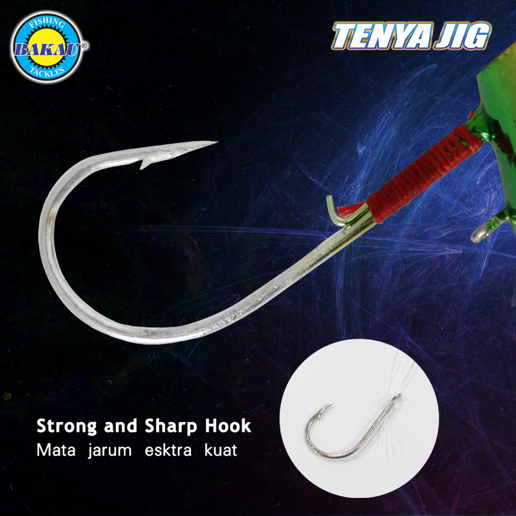 Bakau Tenya Jig Jigging Saltwater Fishing Lure Lures Umpan Bottom ...