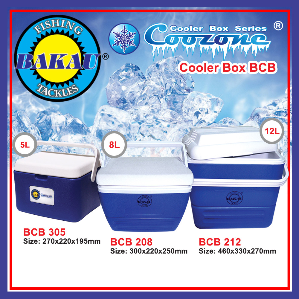 Bakau Cooler Box 5L 8L 10L 12L 40L Kotak Box Tahan Sejuk Freezer Ice ...