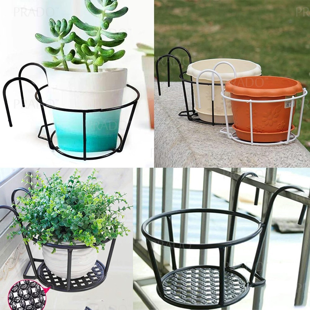 PRADO 22cm Balcony Outdoor Plant Hanging Basket Flower Pot Holder ...