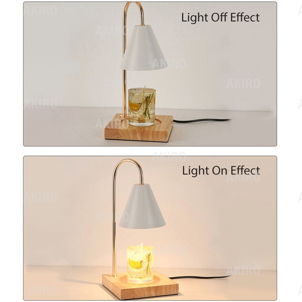 AKIRO Bedroom Aromatherapy Wax Lamp Adjustable Warmer Melting Candle ...