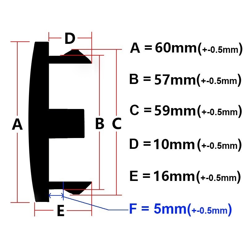 Wheel DIY 4pcs 60mm rotiform Wheel Cap rotiform Sport Rim Center Caps ...