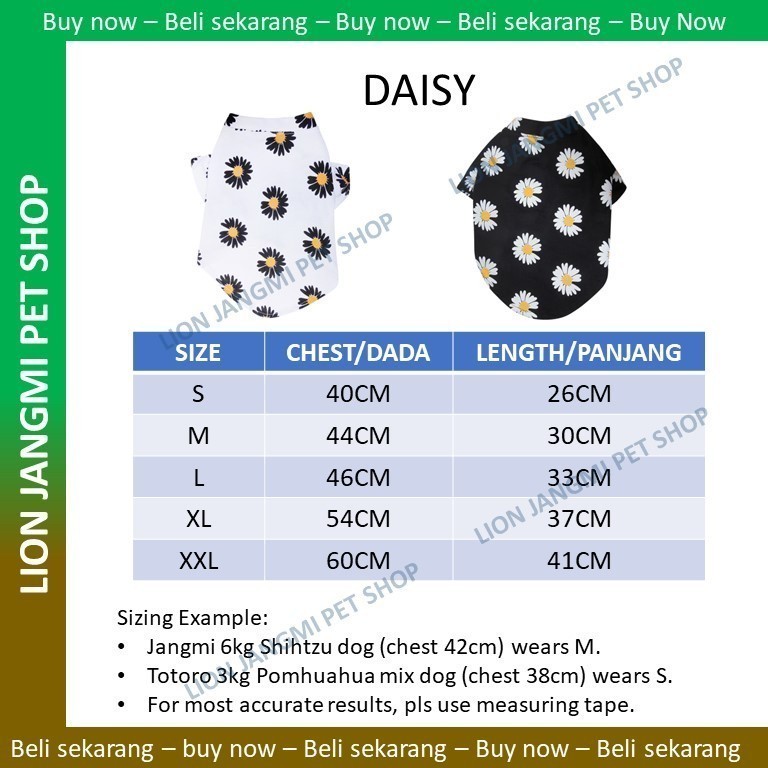 Adam Daisy - Baju Raya Kucing Betina Jantan, Cat Dog Clothes Dress Shirt 狗狗猫衣服 Pet Puppy ...