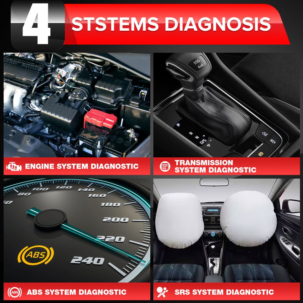 LAUNCH CRP123 V2.0 Engine ABS SRS Transmission Car Diagnostic Tools ...