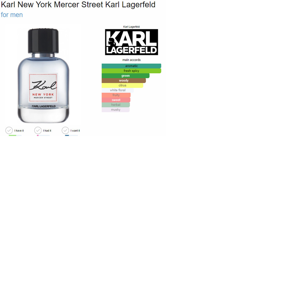 Karl Lagerfeld New York Mercer Street EDT 100ml (M) | Shopee Malaysia