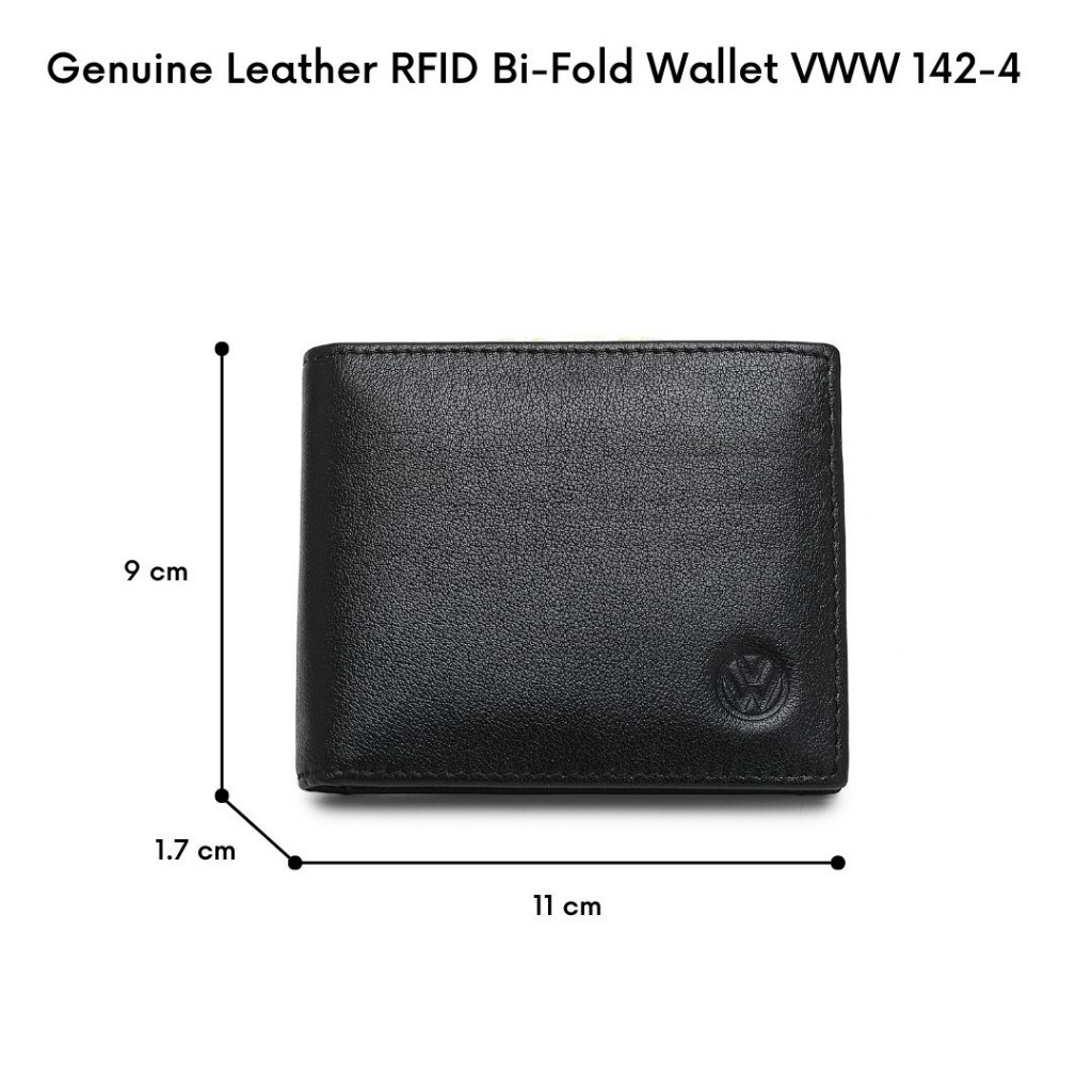 [CLEARANCE]-Volkswagen Genuine Leather RFID Bi-Fold Wallet VWW 142 ...