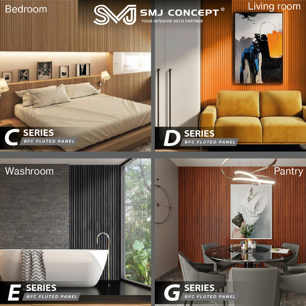 SMJ CONCEPT® Wall Panel Bfc Panel Wall Panel | D Fluted Wall | Shopee Malaysia