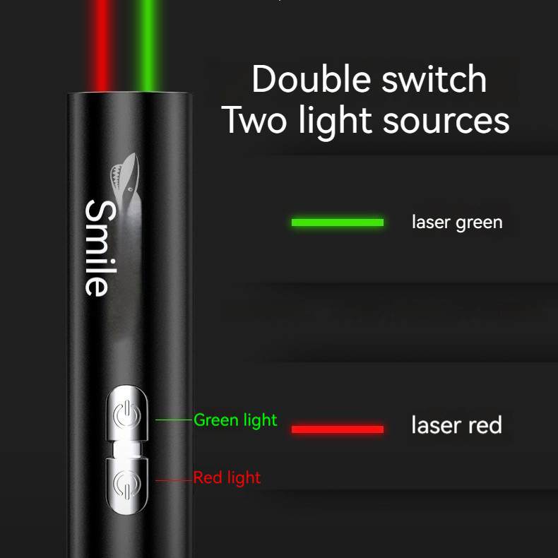 Smiling Shark LS313 Laser Pointer 2in1 Green Red Laser Pointer Light ...