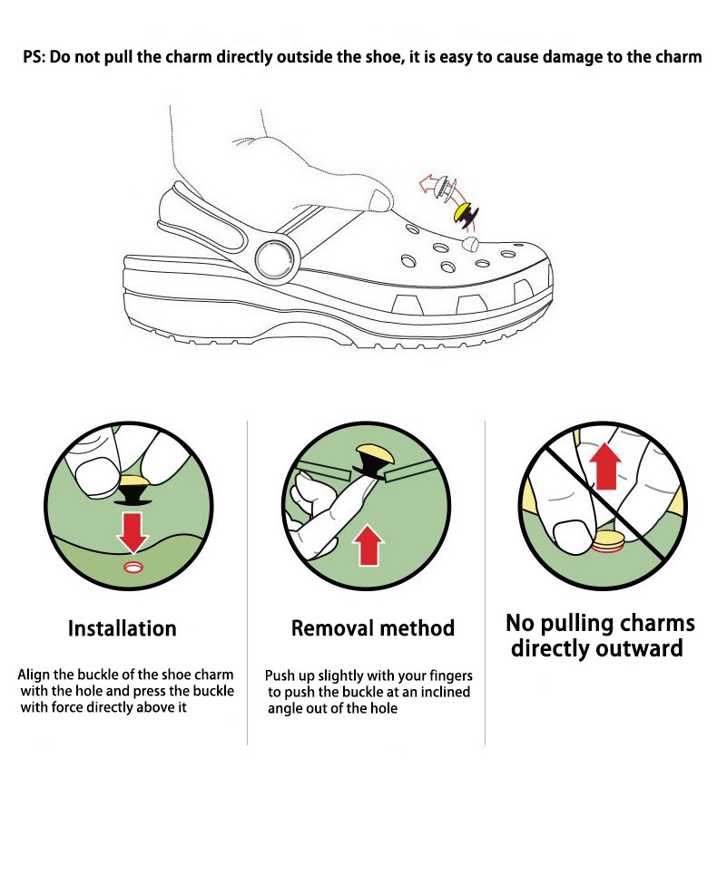 19pcs Smiling Critters sneakers Croc JIBZ Charms Sandals Pendant Button ...