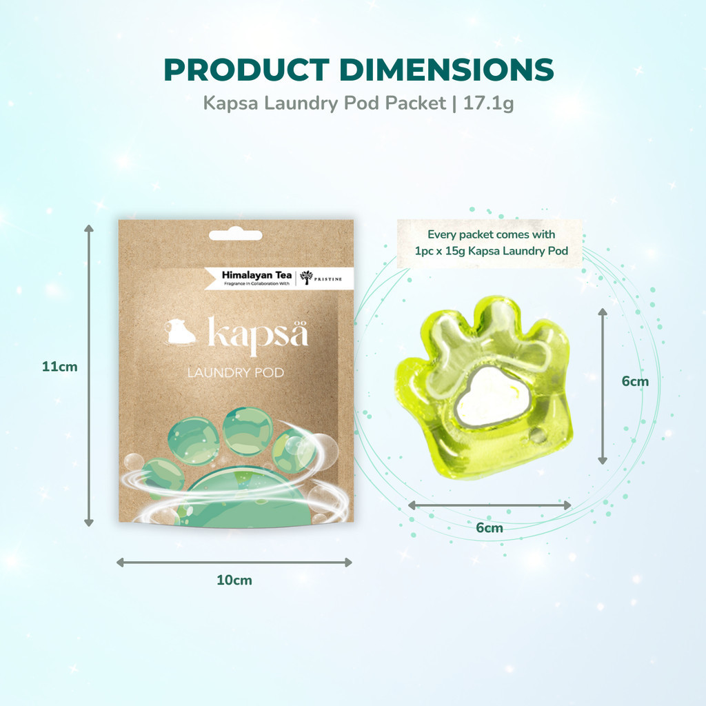 Kapsa 10 in 1 Laundry Pods Sample Pack Single Capsule - With Pristine ...