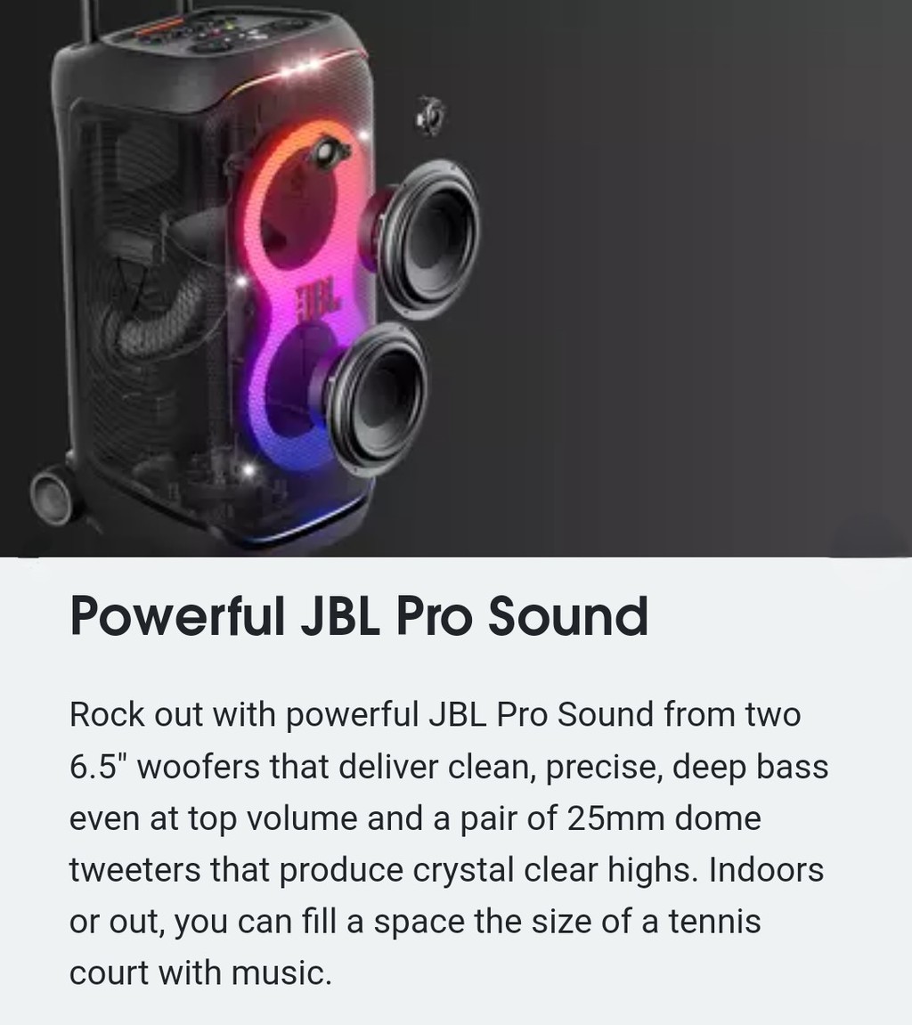 JBL PartyBox Stage 320 Portable Party Speaker 240W With Wheels And Replaceable Battery | Shopee ...