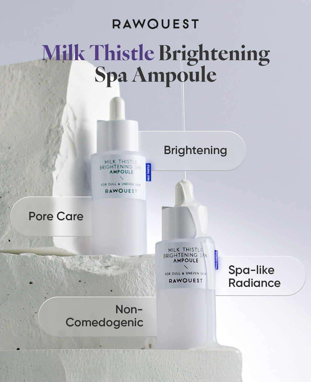 RAWQUEST Milk Thistle Brightening SPA Ampoule (20ml) | Shopee Malaysia