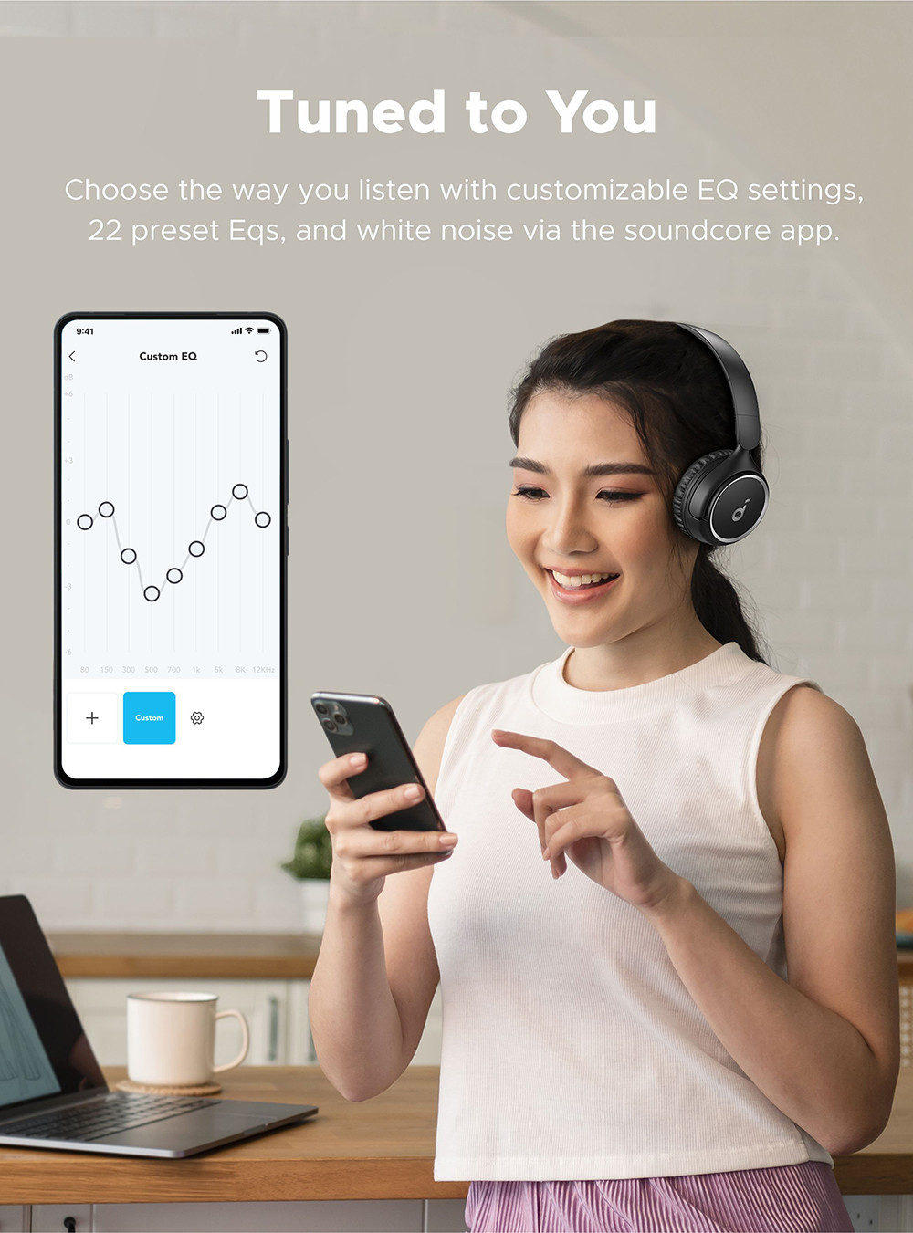Soundcore H30i Wireless On-Ear Headphones A3012 |Foldable Design Pure ...
