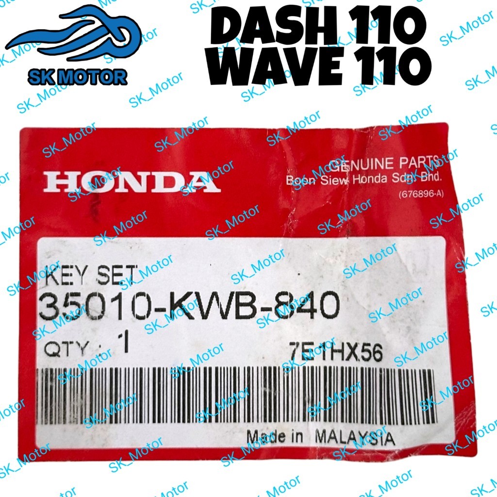 Honda WAVE110 WAVE 110 / DASH 110 V1 V2 Original Ignition Main Switch ...