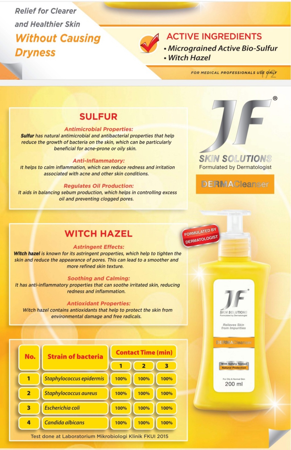 JF SKIN SOLUTIONS DERMA CLEANSER 200ML | Shopee Malaysia