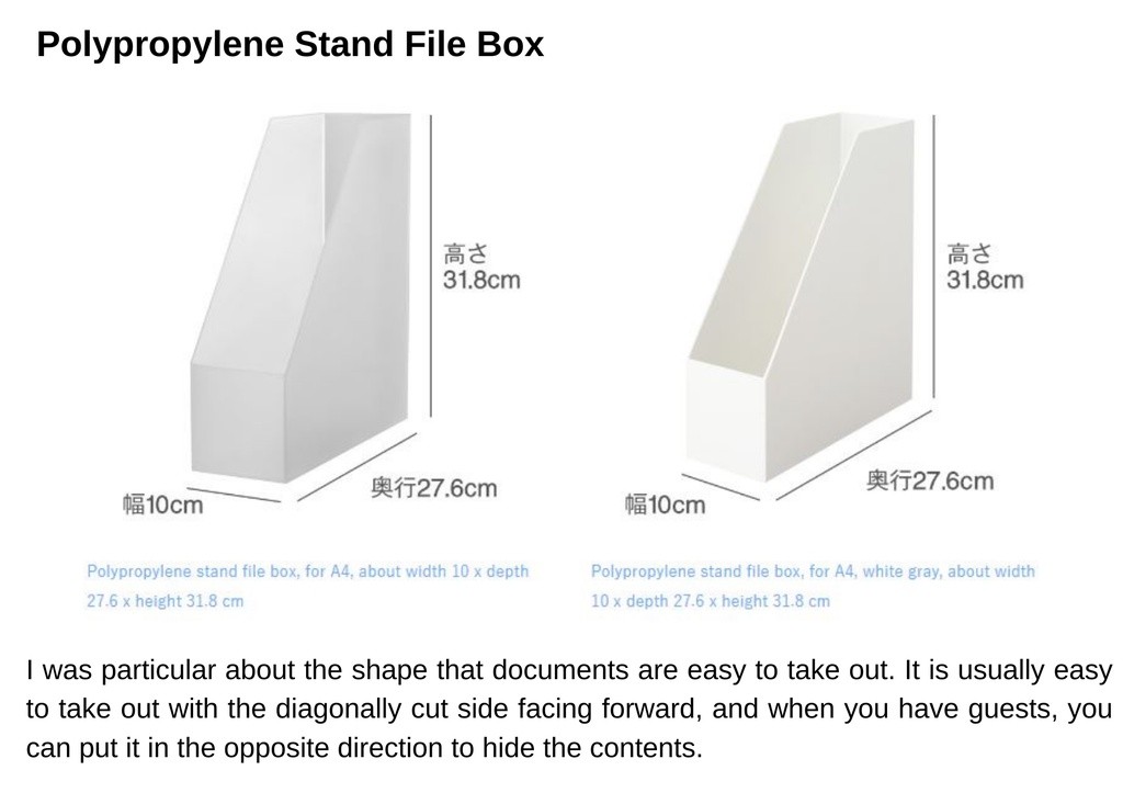 Muji Polypropylene Stand File Box A4 - White/Grey | Shopee Malaysia