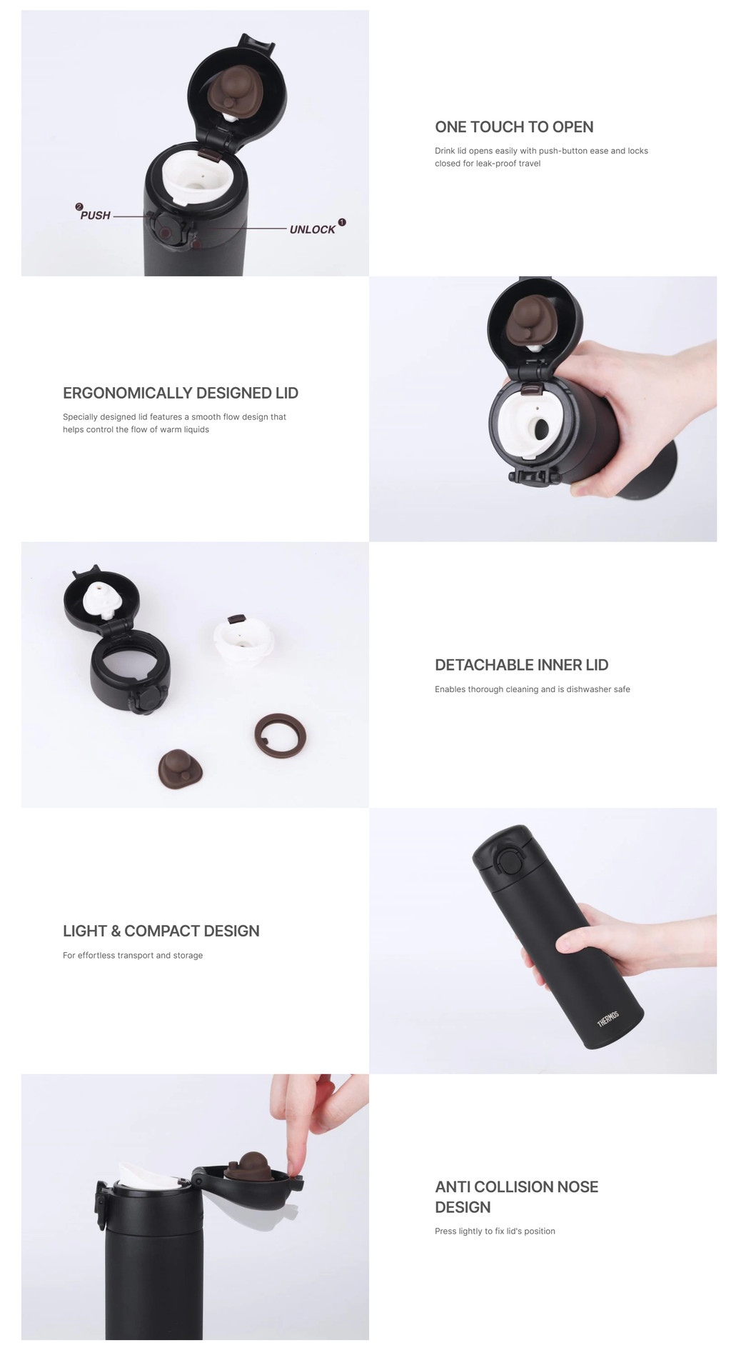 THERMOS Vacuum Insulated Mobile Flask (500ml) + Flask Bottom Cover ...