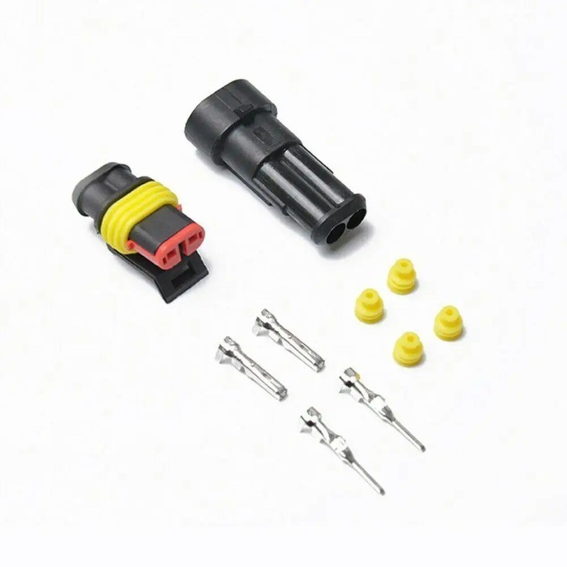 xps 5 Sets Car Waterproof 1.5mm Terminals 2Pin HID Plug Auto Xenon lamp ...