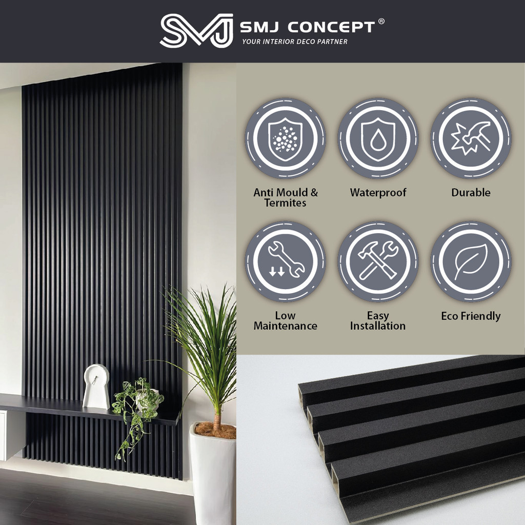 SMJ CONCEPT® Wall Panel Bfc Panel Wall Panel | D Fluted Wall | Shopee ...