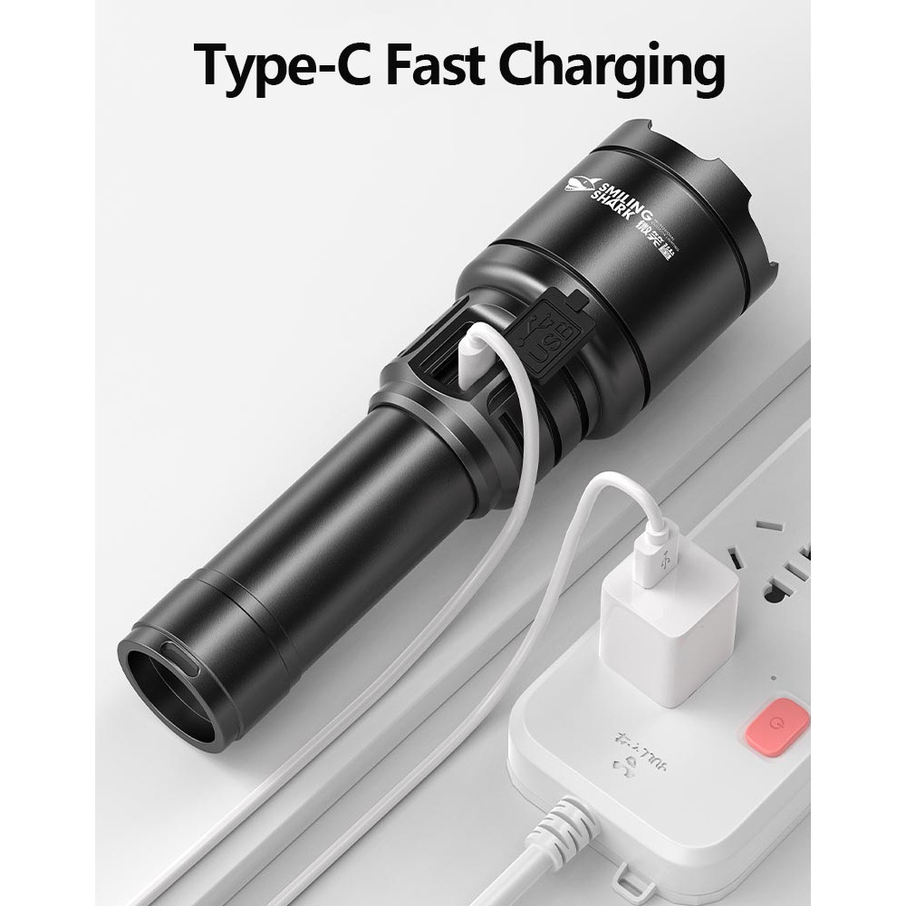 Smiling Shark SD7004 Yellow Light Torch Light 2 in 1 M77 8400LM ...