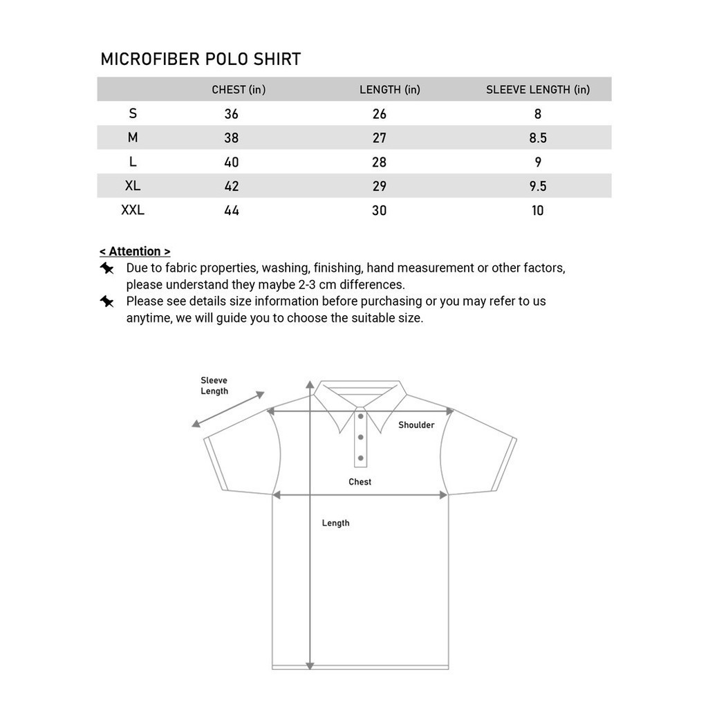 ELGINI Microfiber Polo Shirt (E16230) | Available in Sizes S to XXL ...