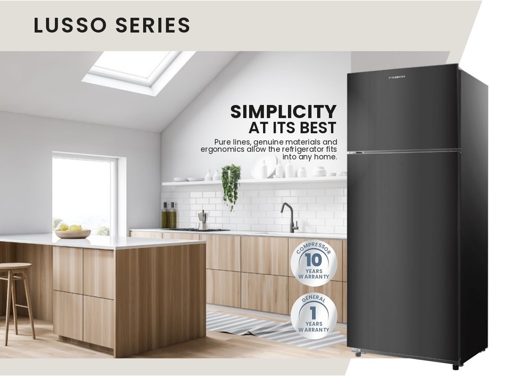 Faber Black Single Door Refrigerator Lusso 151bk 150.0L Peti Sejuk ...