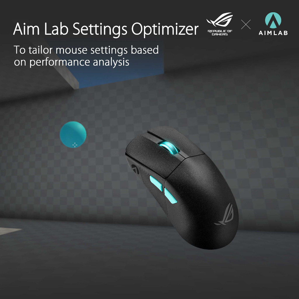 ROG Harpe Ace Aim Lab Edition Wireless Gaming Mouse 54-gram ROG SpeedNova Bluetooth 36000 DPI ...
