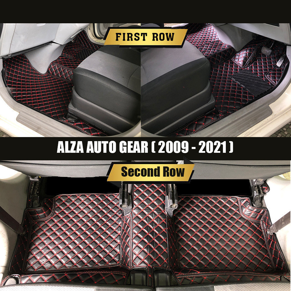Top Carpet PERODUA ALZA AUTO GEAR ( 2009 - 2021 )6D PU Leather Car ...