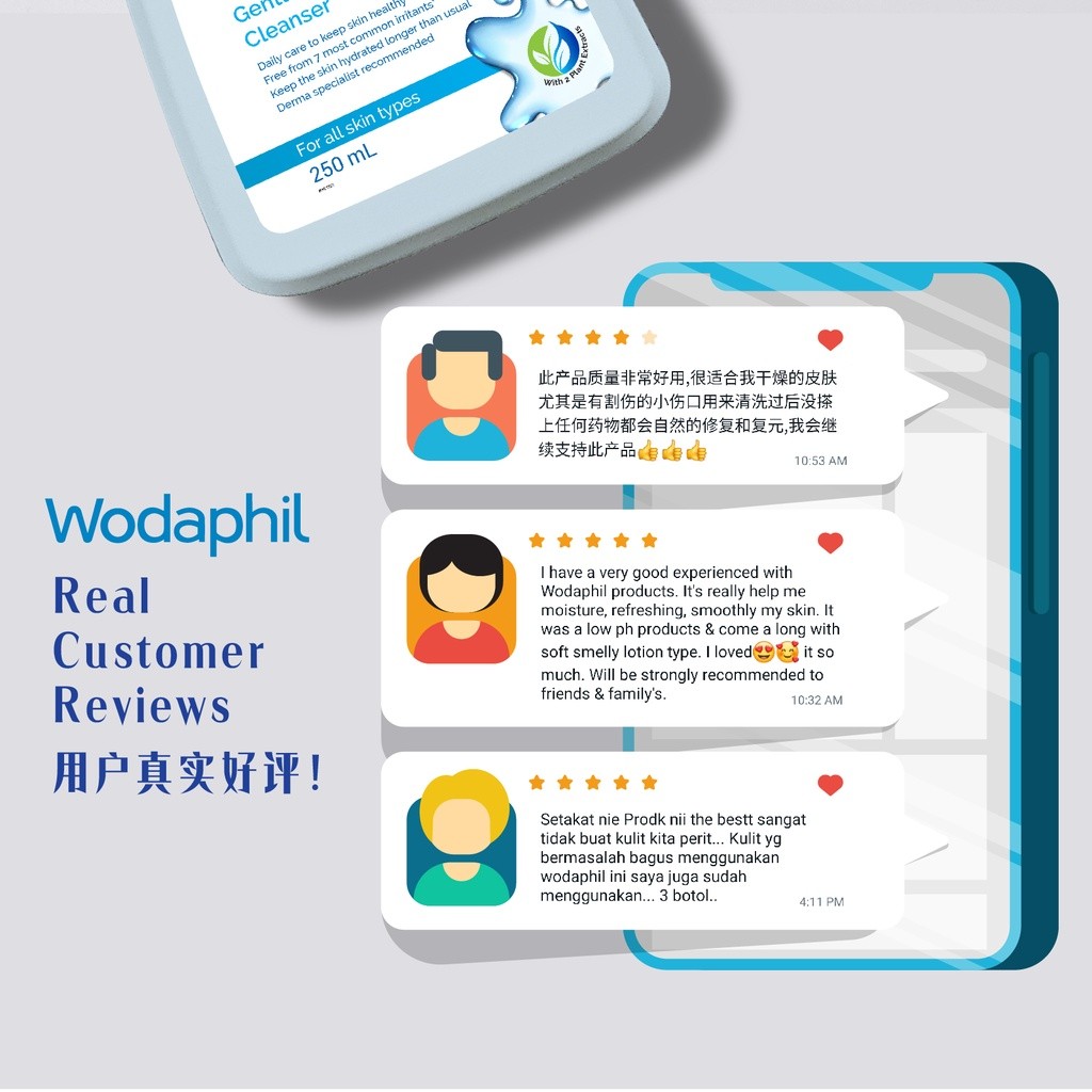 Alpro Pharmacy Exclusive- Wodaphil Gentle Hydro Cleanser 250ml (Daily ...