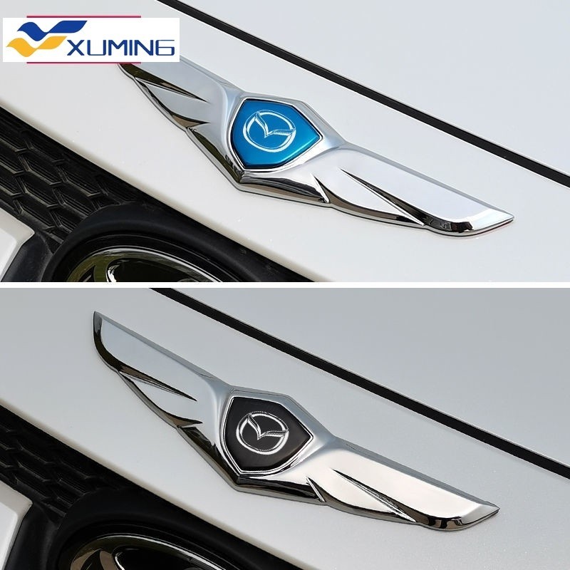 Xuming For Mazda Car Front Hood Ornaments Bonnet Metal Decoration Logo ...