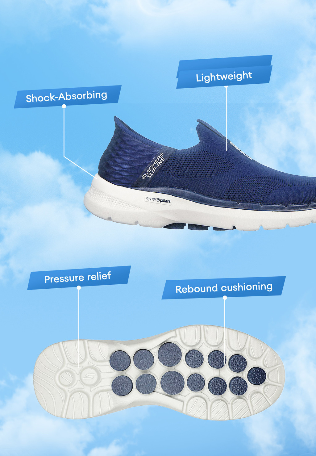 Skechers Women Sport Edgeride Silver Eclipse Casual Shoes - 150475-BKW ...