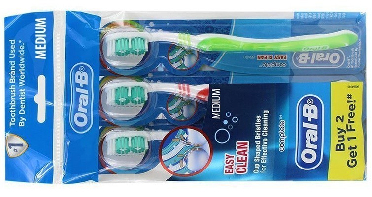 Oral-B Easy Clean BUY 2 FREE 1 (Soft / Medium / BLACK Soft) | Shopee ...