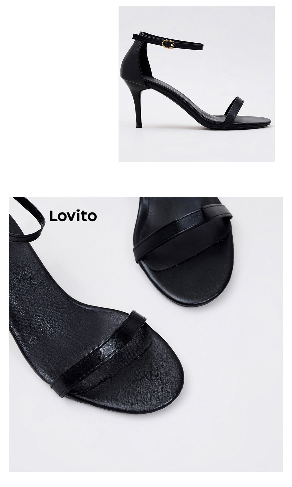 Lovito Elegant Plain Pointed Toe Soft Leather High Heels Heels for ...