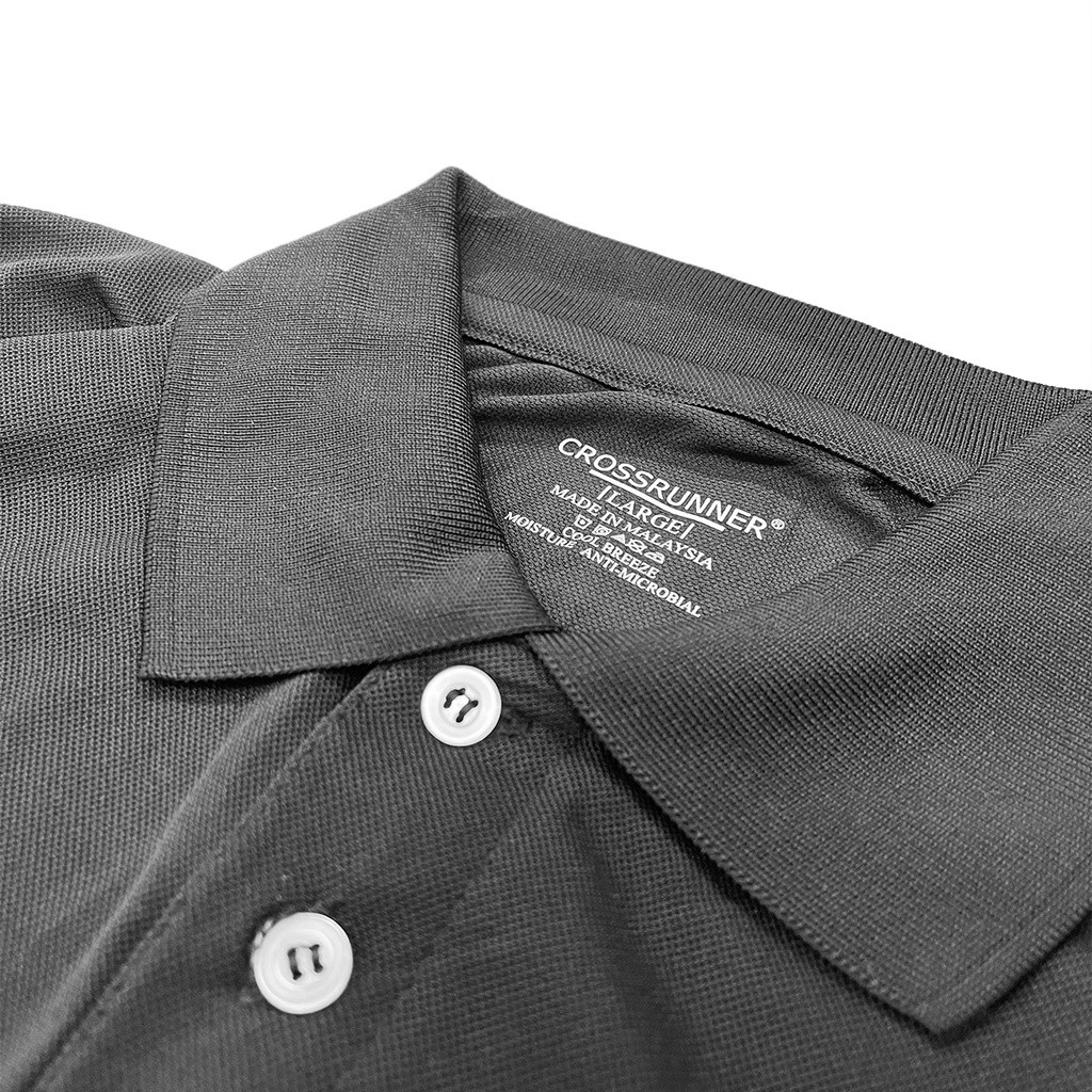 Crossrunner Long Sleeve Microfiber Polo Jersey Quick Dry Polo Dry Fit ...