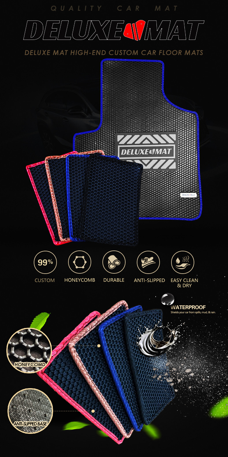 Deluxe Mat Mercedes A-Class V177 Sedan 2019 2020 2021 2022 2023 2024 ...