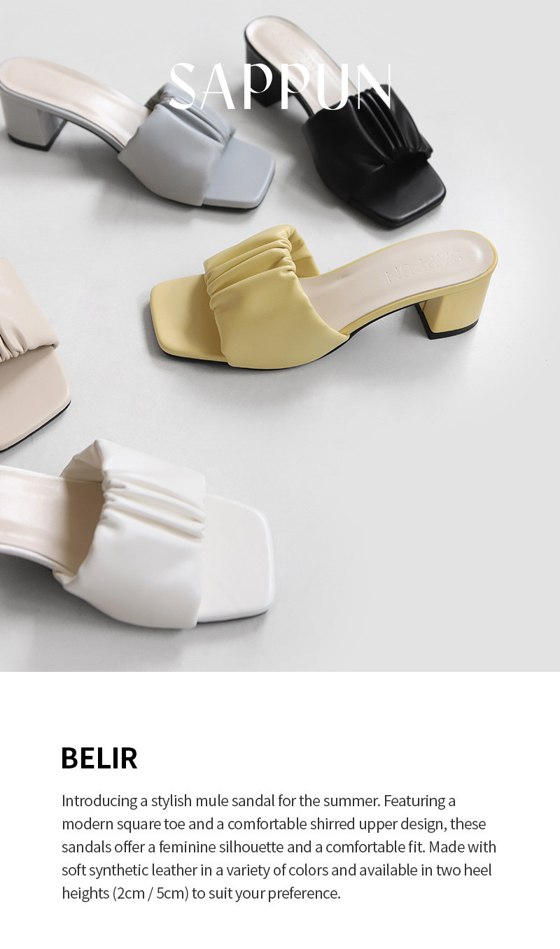 [SAPPUN] Belir Wrinkle Mule Slippers (2/5cm) 5 Colors | Shopee Malaysia