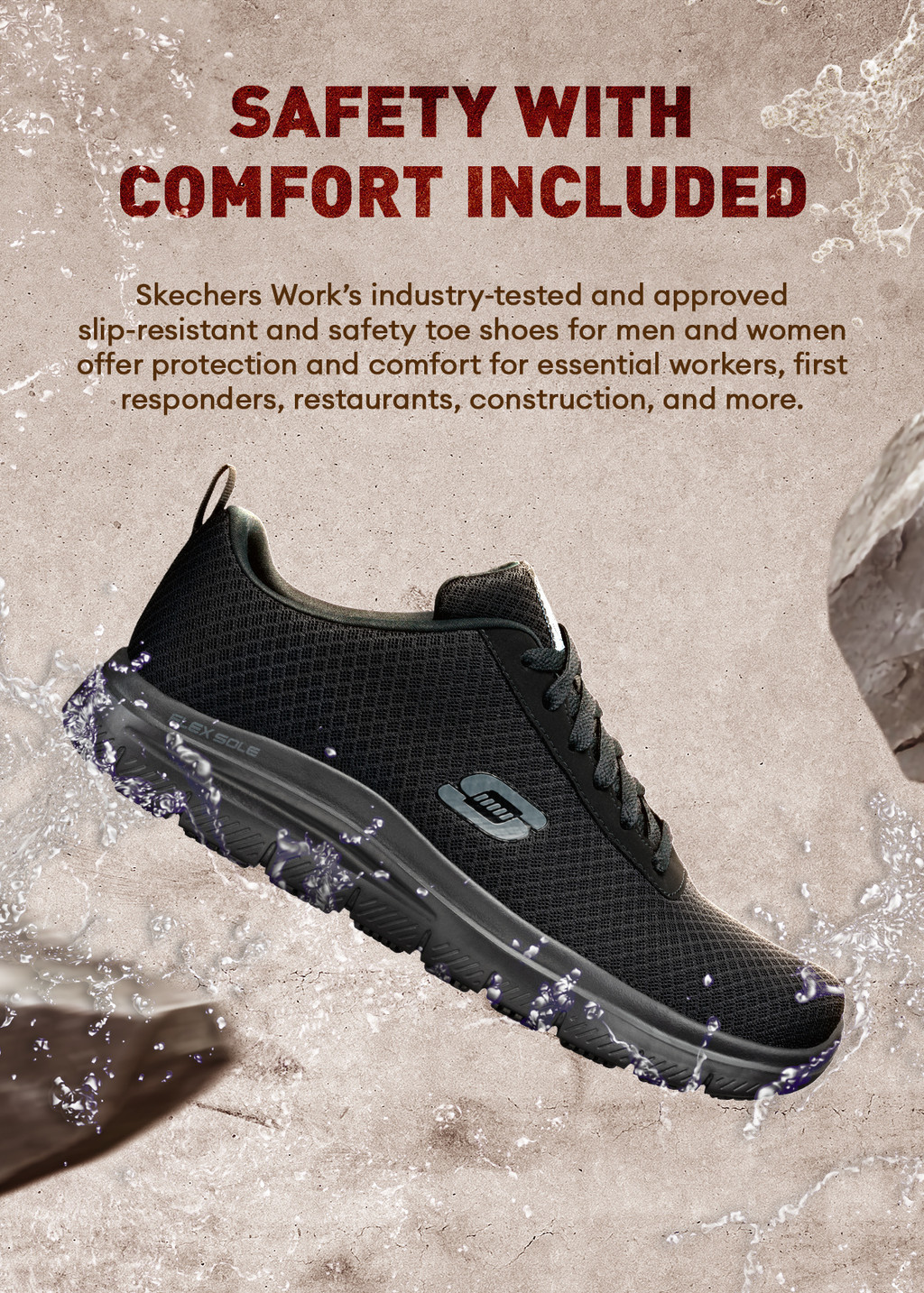 Skechers Women Work Squad SR Shoes - 77222W-BLK Memory Foam Kasut ...