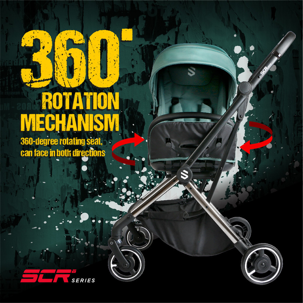Sweet Cherry SCR Series Portable Compact Easy Folding 360 Rotation Baby ...