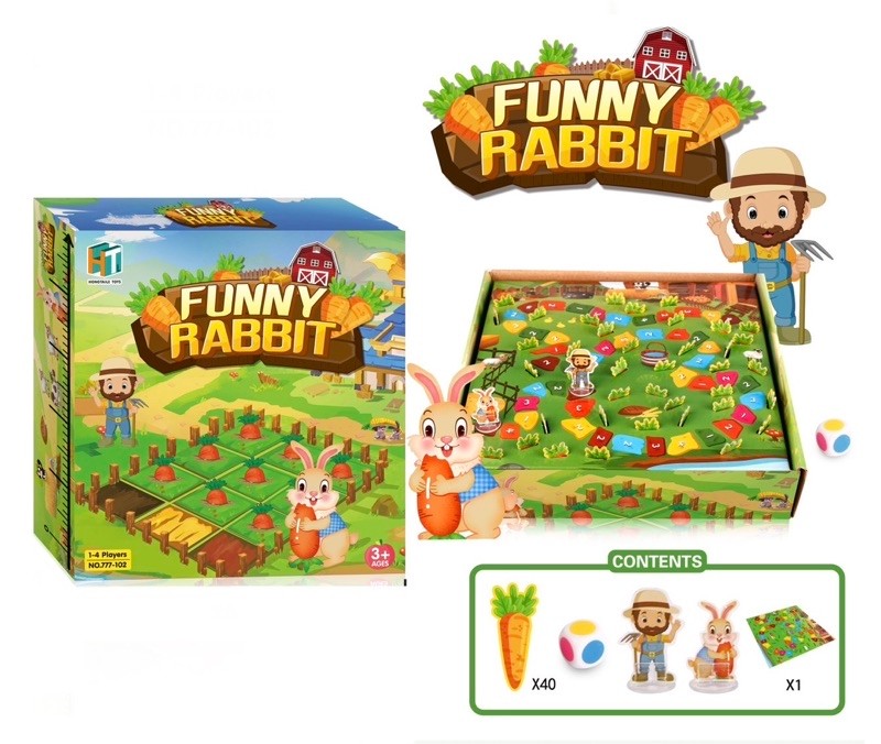 Funny Rabbit Race Game bunny funny family party boardgame | Shopee Malaysia
