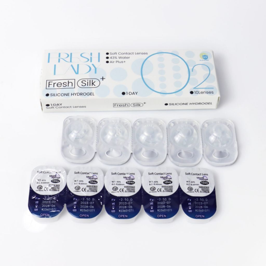 Fresh Silk Silicone Hydrogel daily clear disposable contact lenses ...