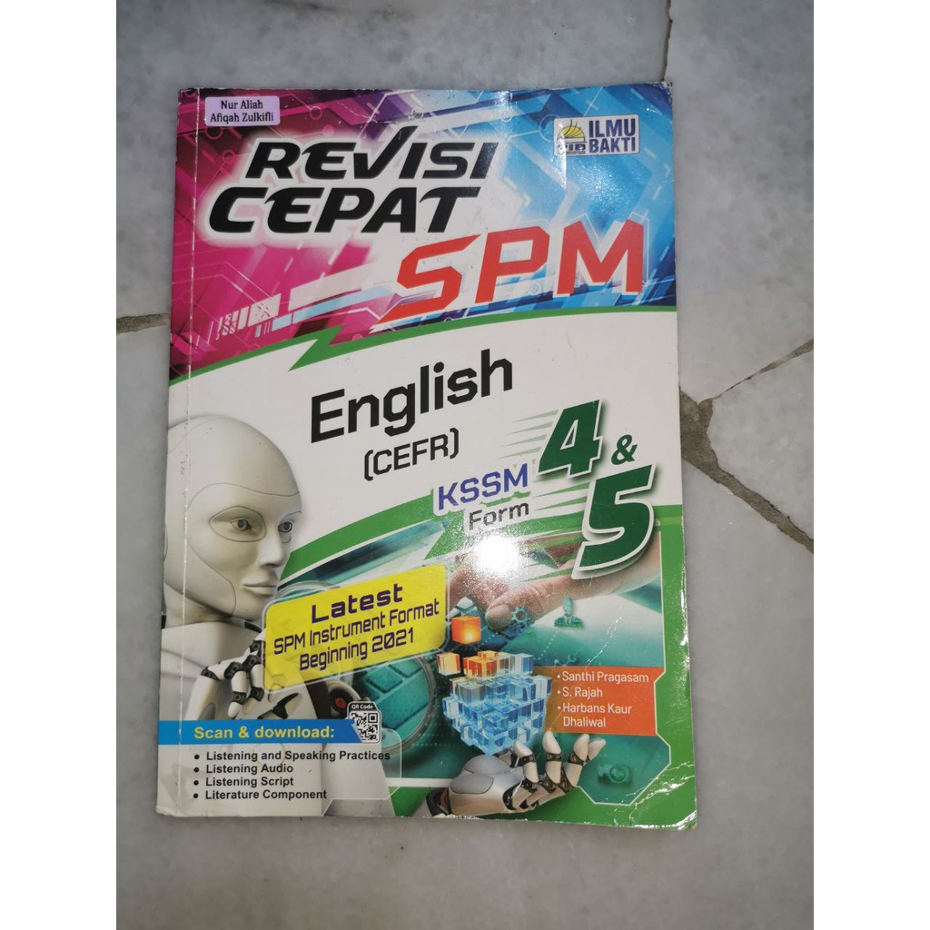 Buku Revisi Cepat SPM English KSSM (Form 4 & 5) - Preloved Book | Shopee Malaysia