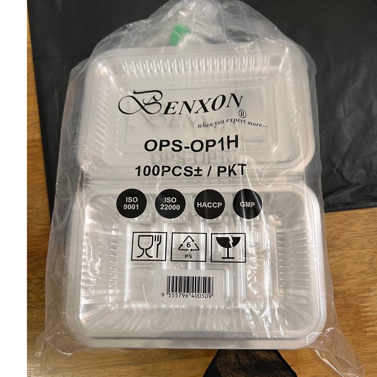[Ready Stock] OPS-OP1H/OPS-1H/GO-1H(100pcs) BENXON Plastic Tray Bakery ...