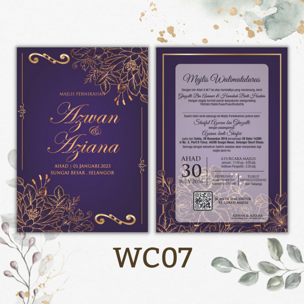 Kad Jemputan Kahwin Express Wedding Card Free Digital Card Siap 1 Hari | Shopee Malaysia