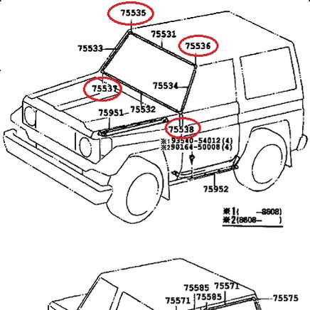 TOYOTA LAND CRUISER MULTIPLE MODELS WINDSHIELD MOULDING COVER | Shopee ...