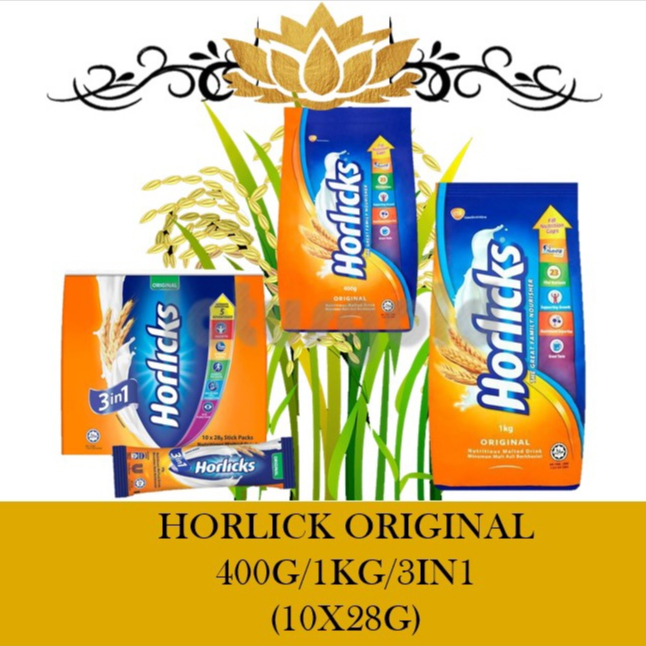 HORLICK ORIGINAL 400G/1KG/3IN1 (10X28G) | Shopee Malaysia