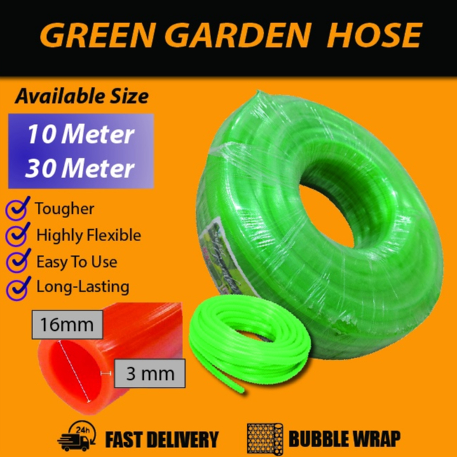 PVC Green Garden Hose 3mm / Paip / Hos Getah Hijau Getah Paip Water ...