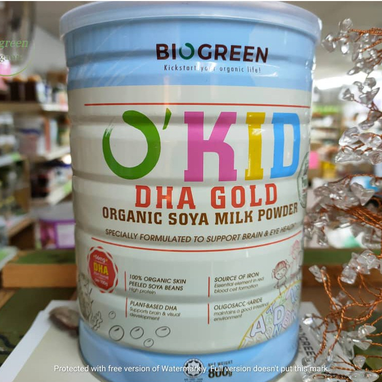 HALAL GLUTEN FREE💘VEGAN👍 BIOGREEN OKID DHA GOLD SOY MILK POWDER 800G ...
